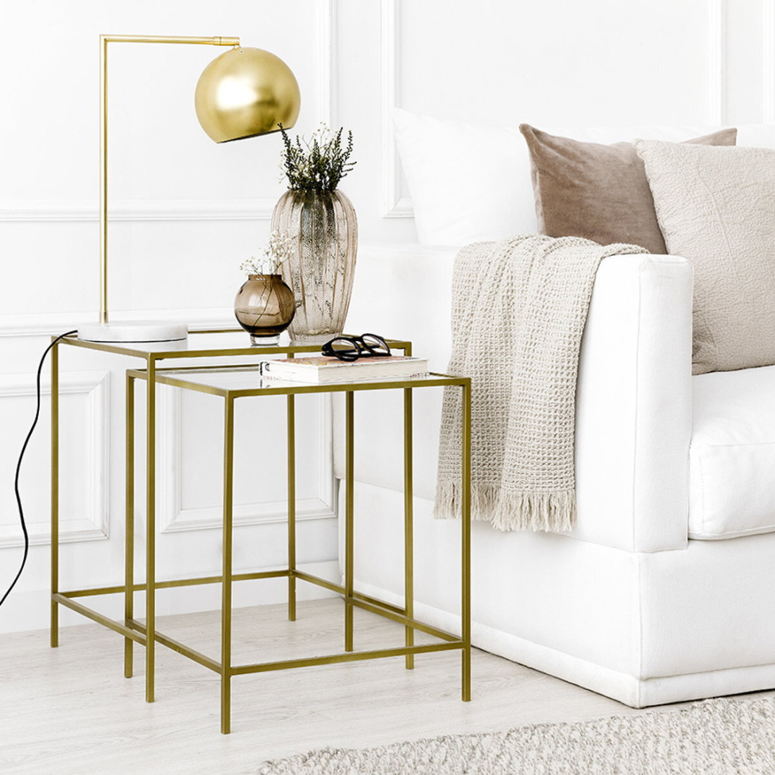 Set mesas nido Gold | Kenayhome