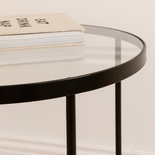 Schwarzer Beistelltisch Adis | Kenayhome